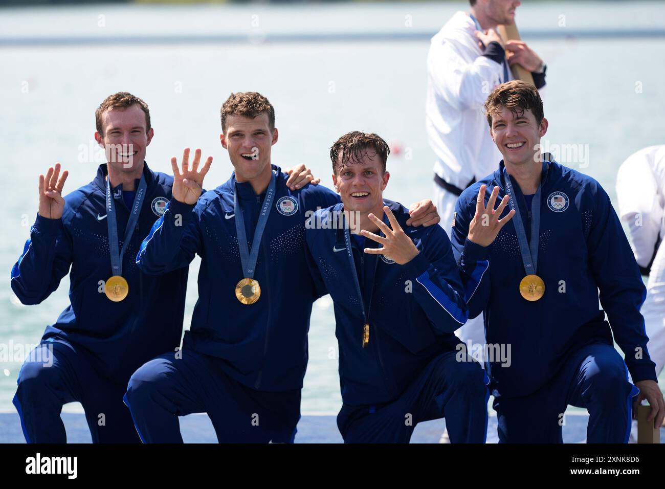 United States' Liam Corrigan, from left, Michael Grady, Justin Best and ...