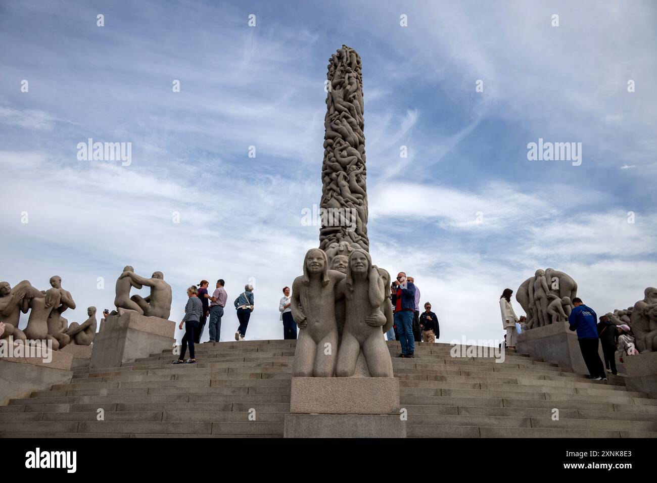 Vigeland Sculpture Park in Frogner Park, Oslo, with more than 200 ...