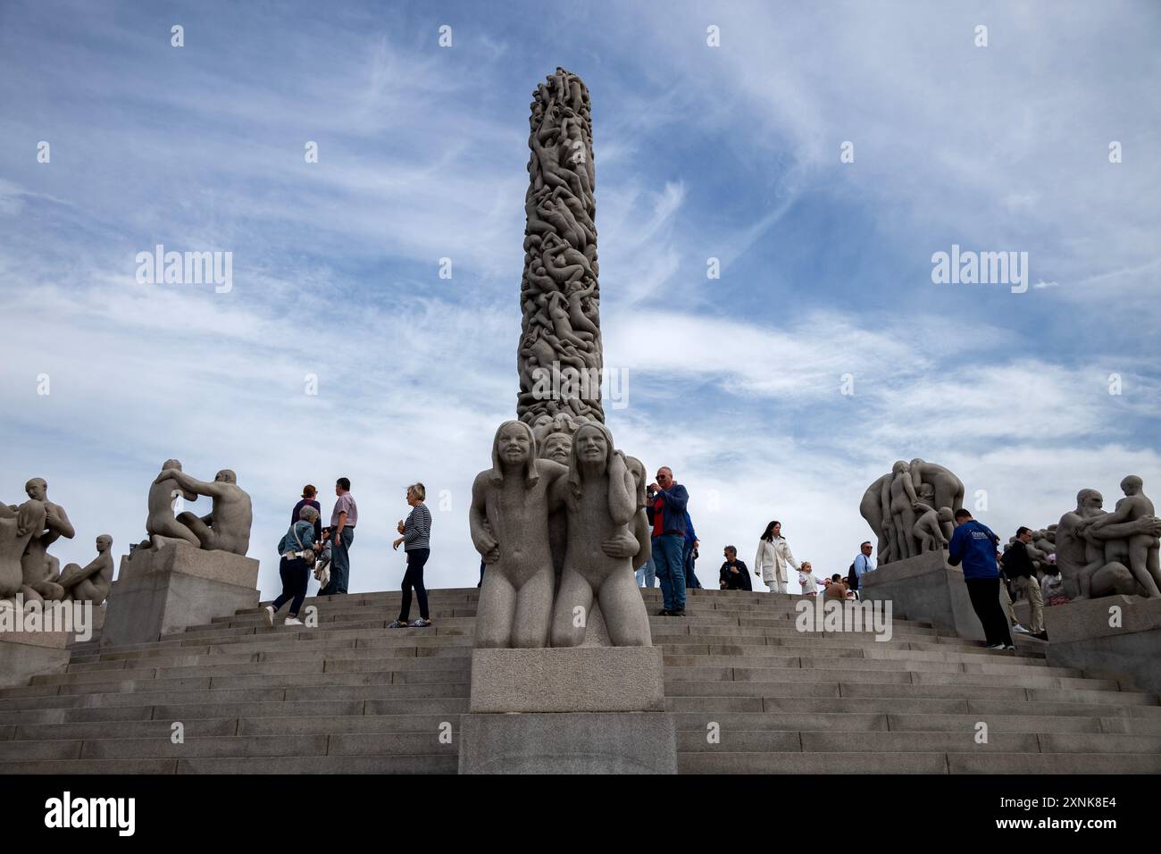 Vigeland Sculpture Park in Frogner Park, Oslo, with more than 200 ...