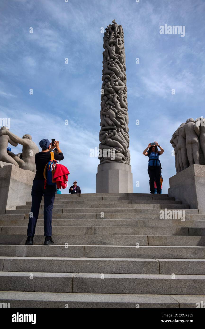Vigeland Sculpture Park in Frogner Park, Oslo, with more than 200 ...