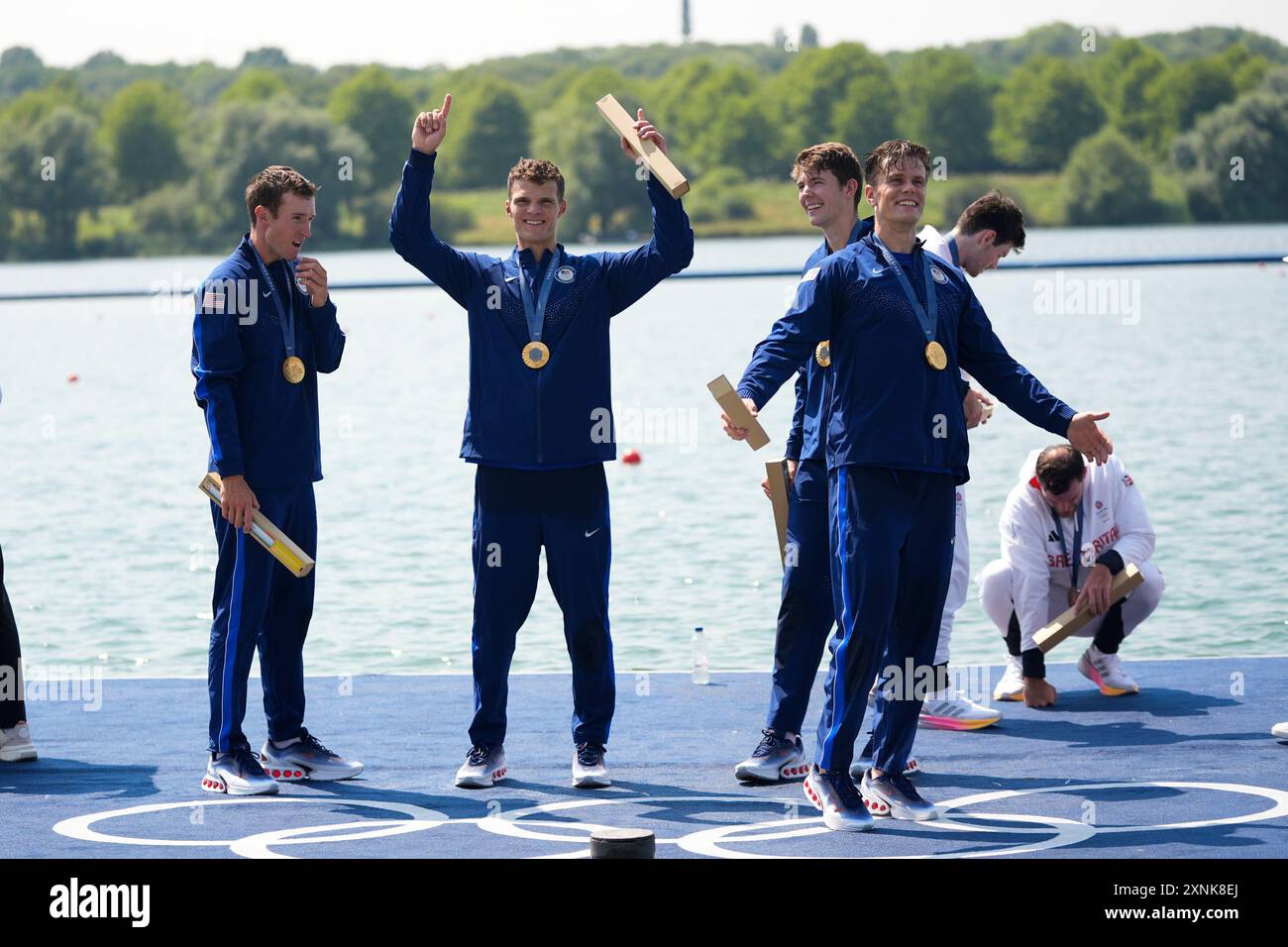 United States' Liam Corrigan, Michael Grady, Justin Best and Nick Mead ...