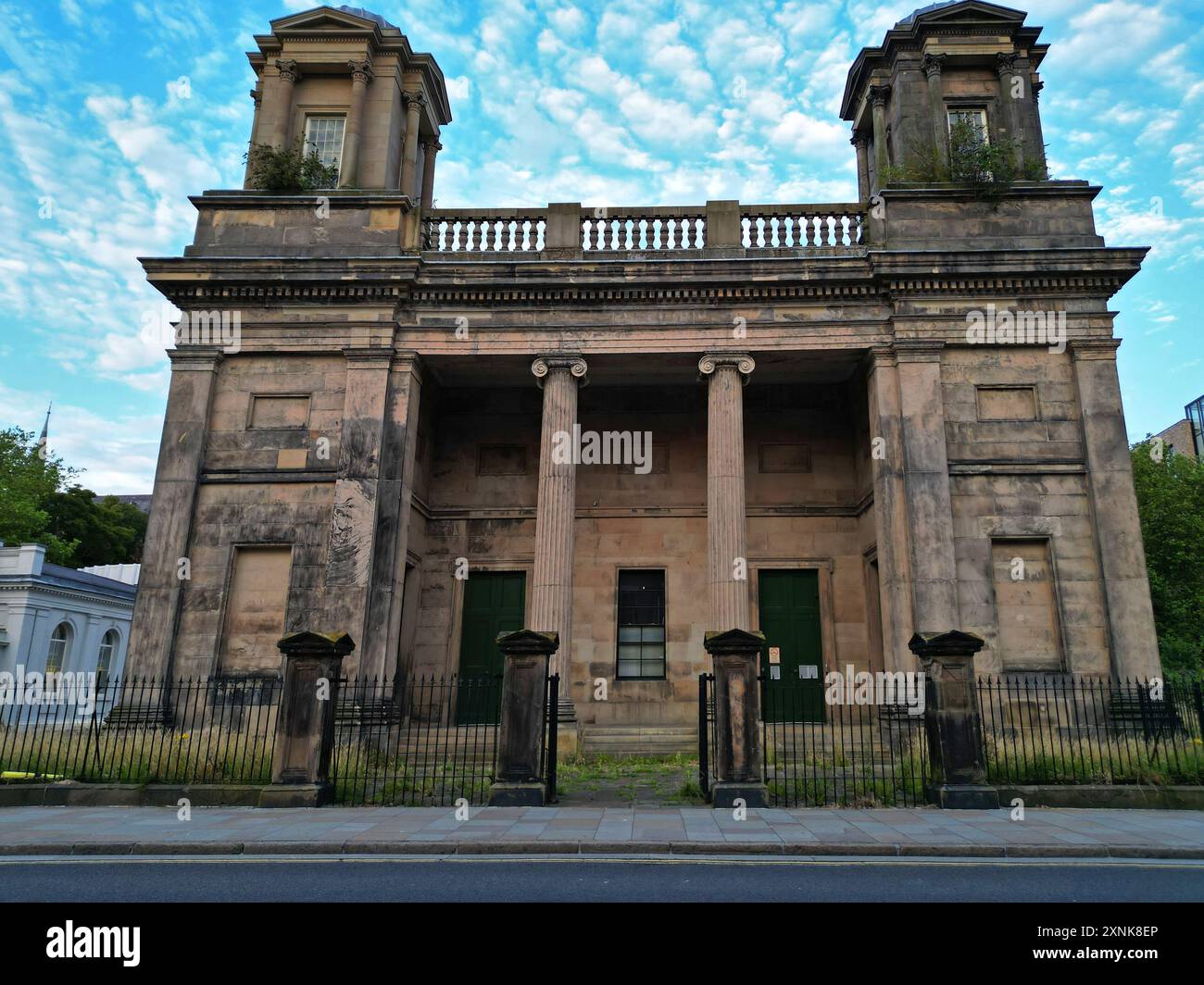 Elevated view of the frontage of Church of Saint Andrew a former ...