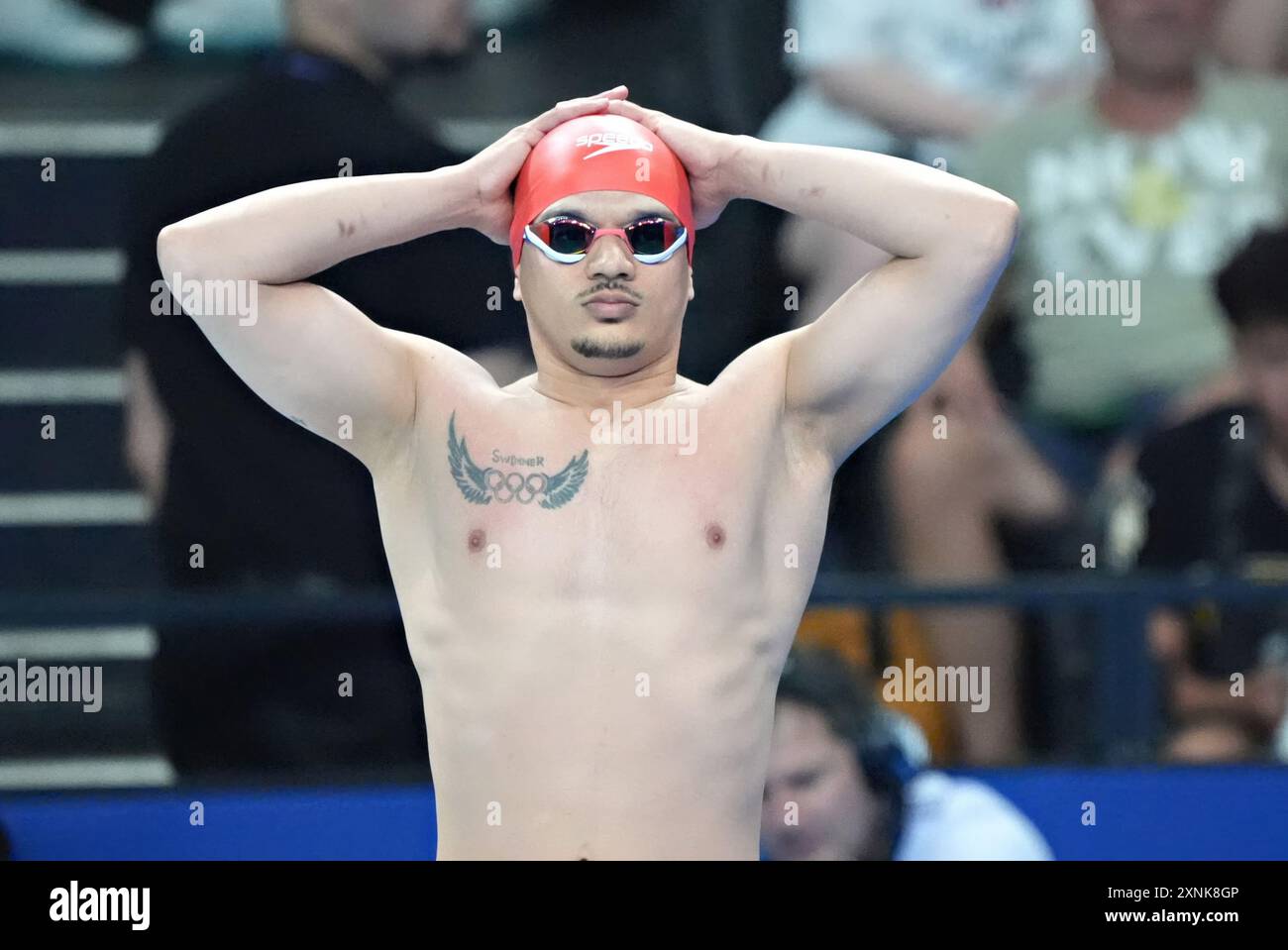 Paris, France. 01st Aug, 2024. Fahim Anwari of Afghanistan stretches ...