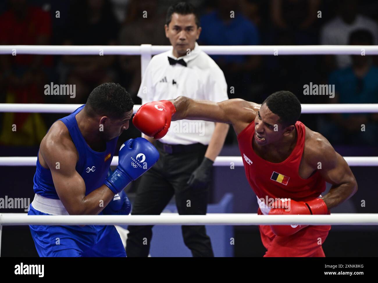 Paris, France. 01st Aug, 2024. Belgian boxer Victor Schelstraete and ...
