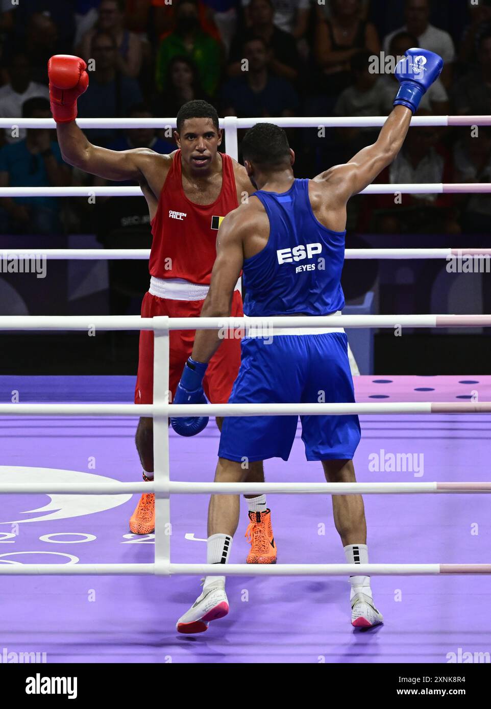 Paris, France. 01st Aug, 2024. Belgian boxer Victor Schelstraete and ...