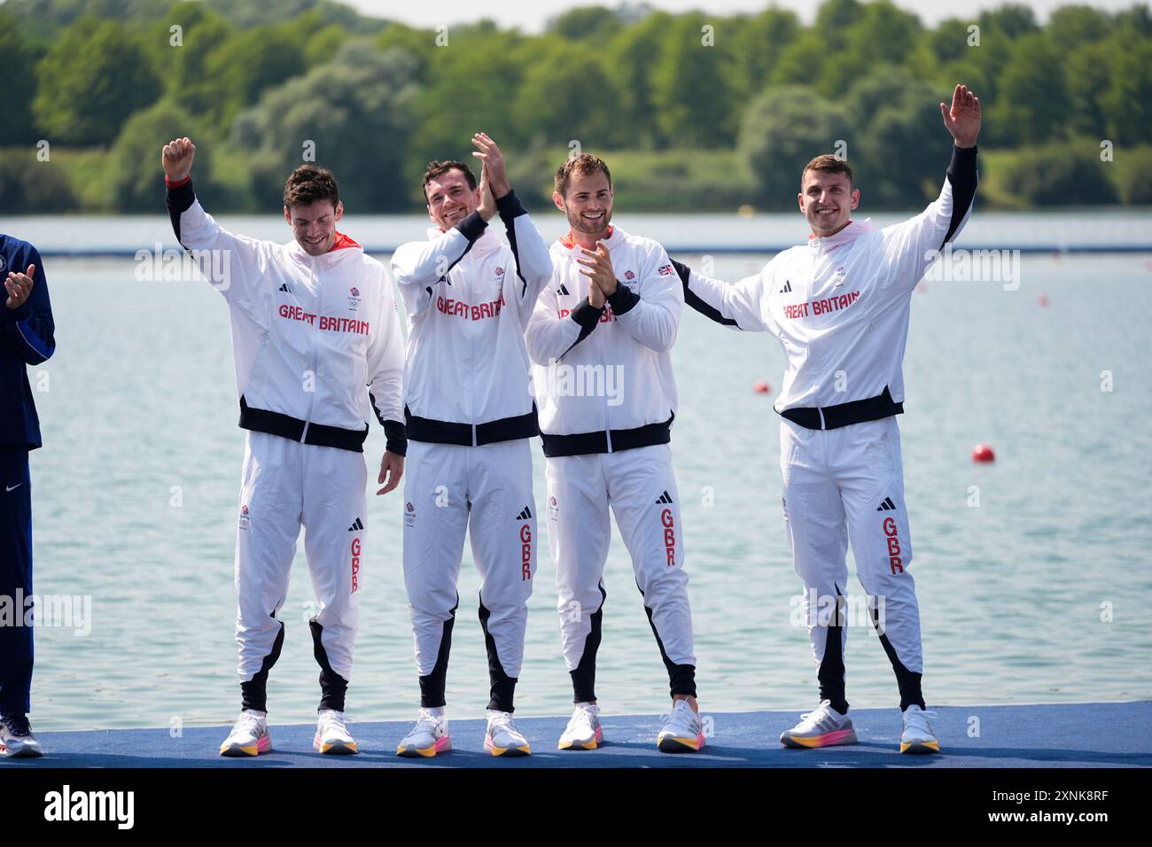 Britain's Matteo Lodo, David Ambler, Matt Aldridge and Freddie Davidson ...