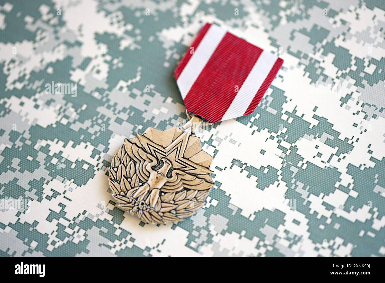 KYIV, UKRAINE - JULY 10, 2024 US Defense Meritorious Service medal ...
