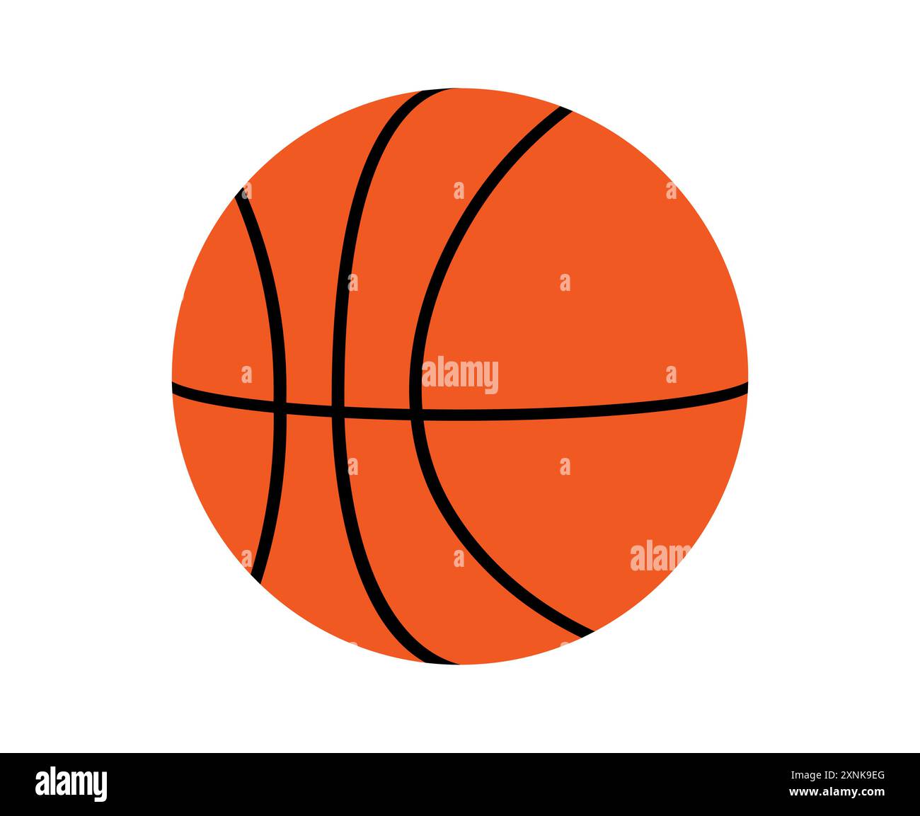 Basketball Ball Flat Design. Isolated sports accessory. on white ...