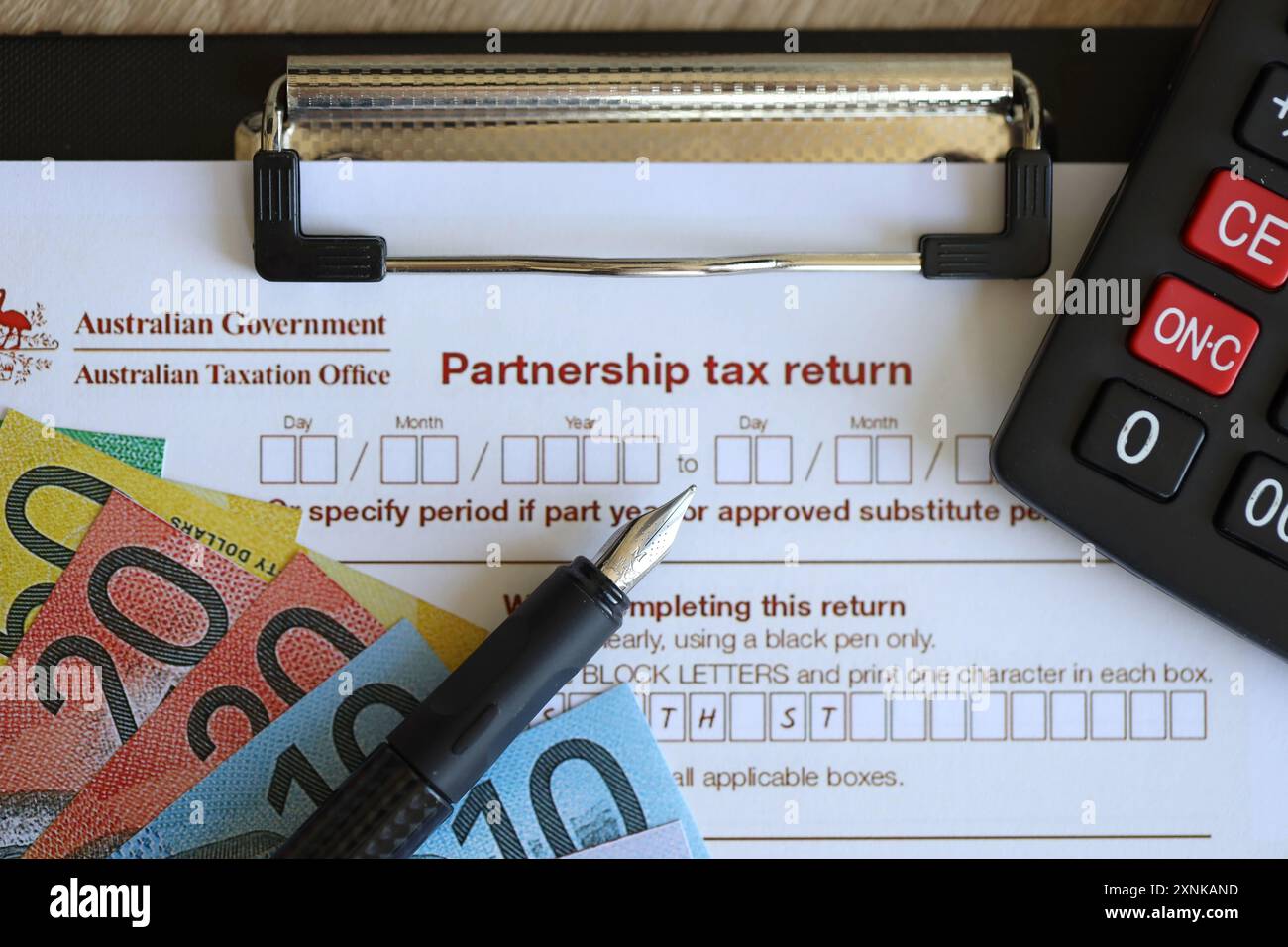 KYIV, UKRAINE - JULY 10, 2024 Australian Partnership Tax Return blank ... KYIV, UKRAINE - JULY 10, 2024 Australian Partnership Tax Return blank ...