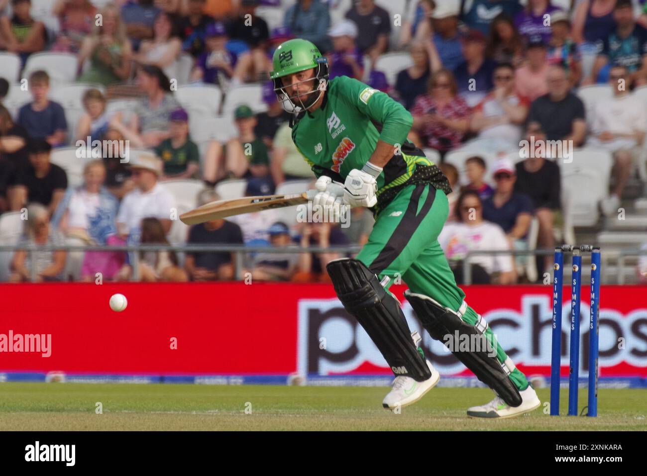 Leeds, 30 July 2024. James Vince batting for Southern Brave men against ...