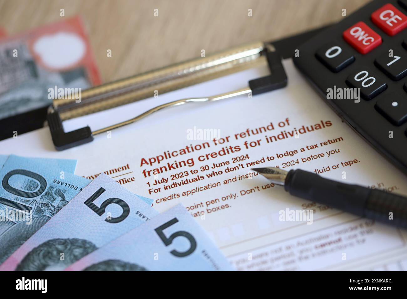 KYIV, UKRAINE - JULY 10, 2024 Australian Application for refund of ...