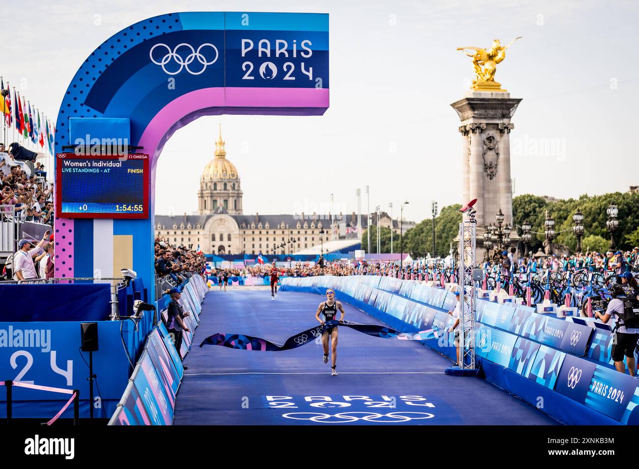 Cassandre Beaugrand of France finishes the Triathlon - Women's ...
