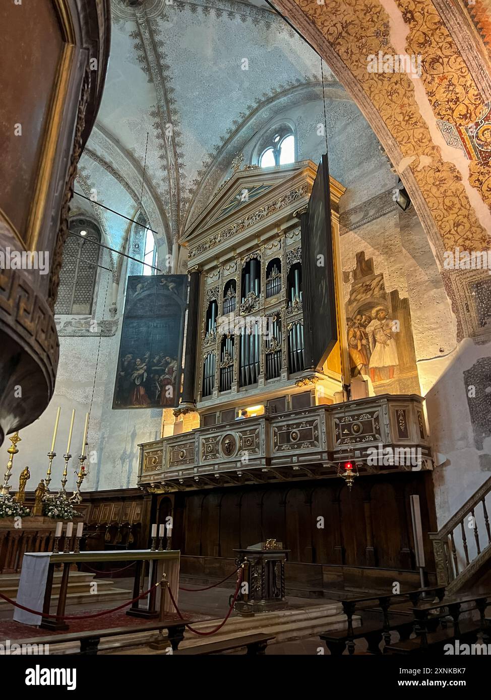 Inside view in Duomo Vecchio, The Old Cathedral Brescia city Italy ...