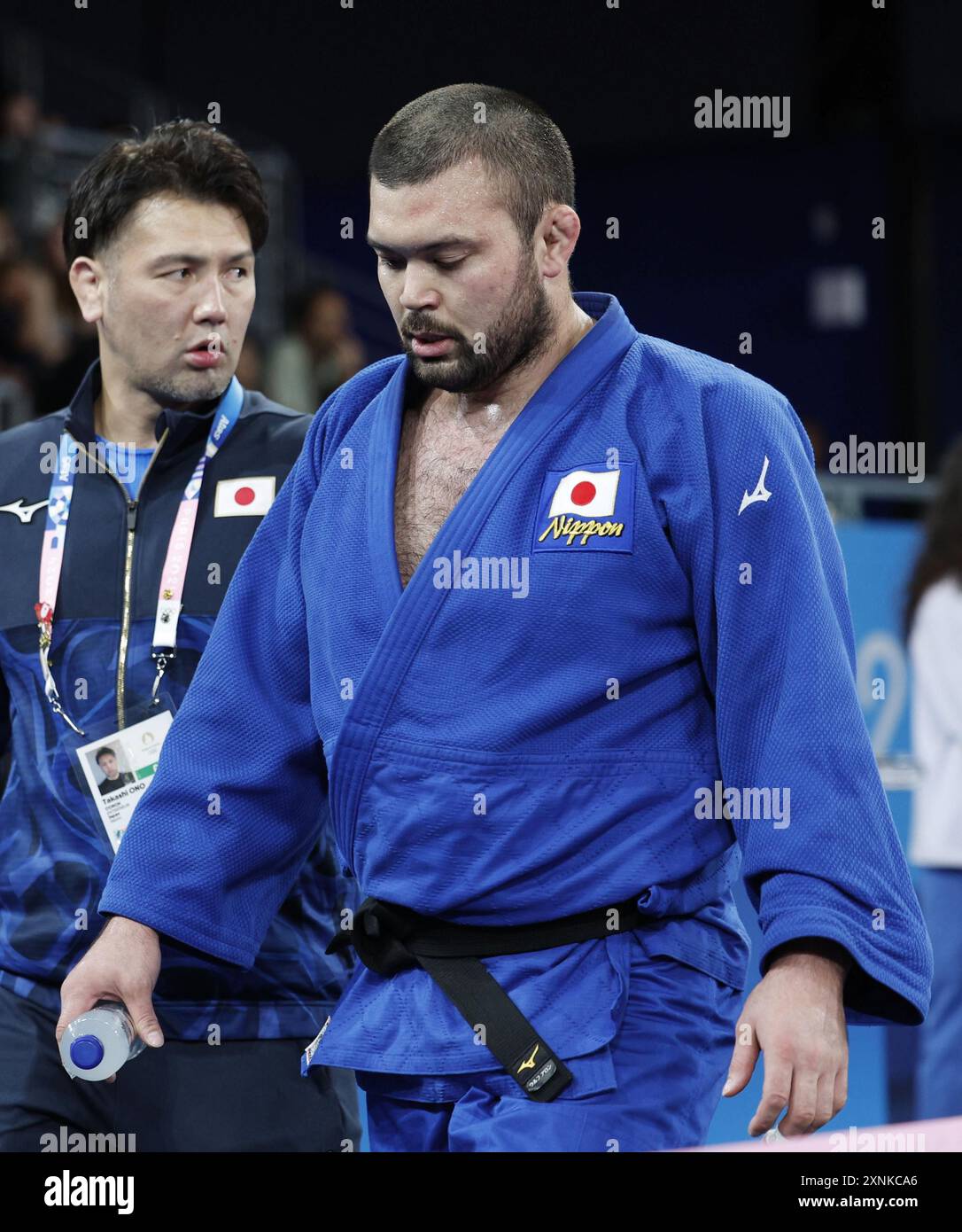 Aaron Wolf of Japan is pictured after losing to Ilia Sulamanidze of ...