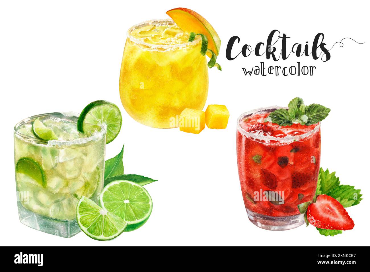 Discover the beautiful Vibrant Watercolor Cocktails for refreshing ...