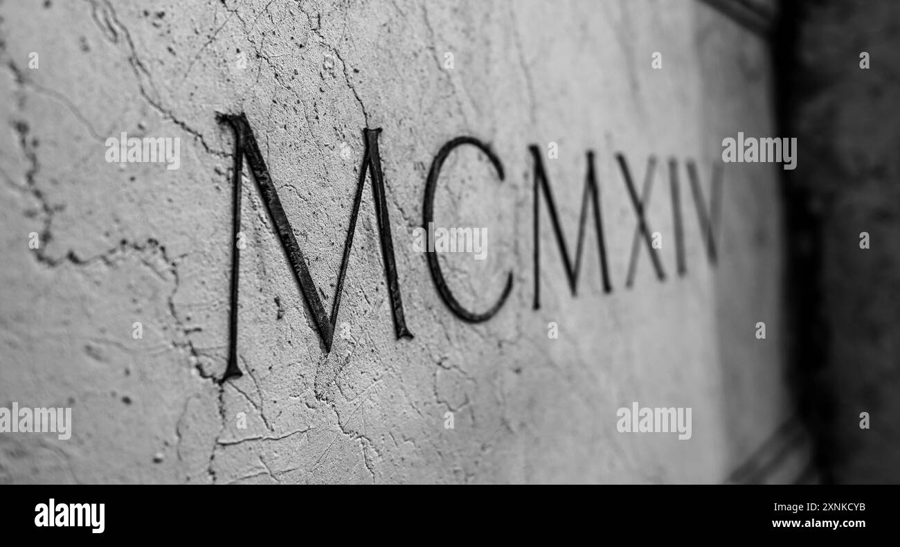 Roman numerals inscription hi-res stock photography and images - Alamy