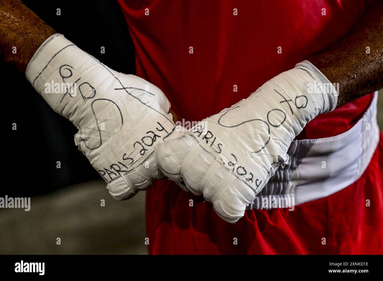 Paris, France. 01st Aug, 2024. Belgian boxer Victor Schelstraete's ...