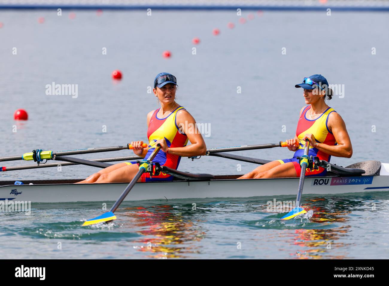 Ancuta Bodnar of Romania and Simona Radis of Romania compete in the ...