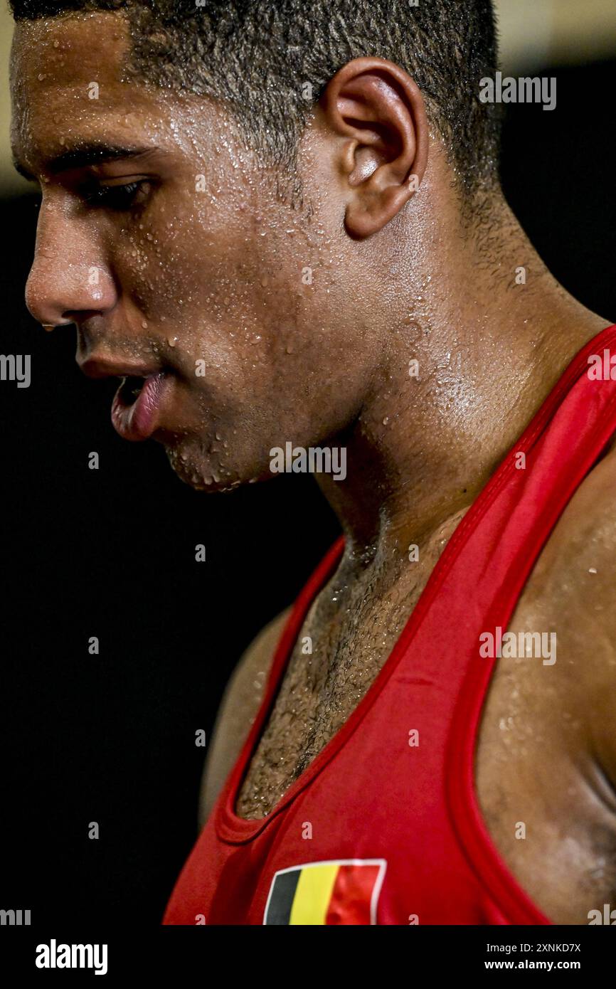 Paris, France. 01st Aug, 2024. Belgian boxer Victor Schelstraete ...