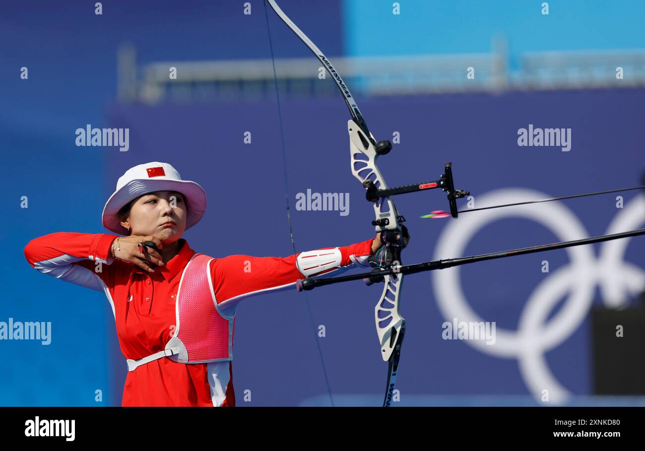 Paris, France. 1st Aug, 2024. Li Jiaman of China competes during the ...