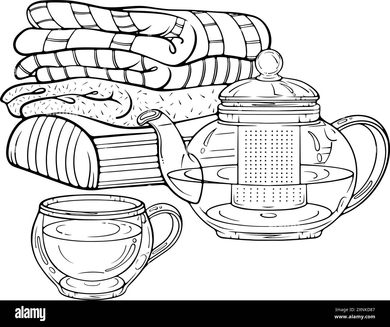 Folded blanket black white vector Black and White Stock Photos & Images ...