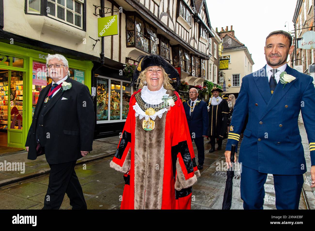 York, UK, 01 August 2024, Yorkshire Day Celebrations in York. The Mayor ...