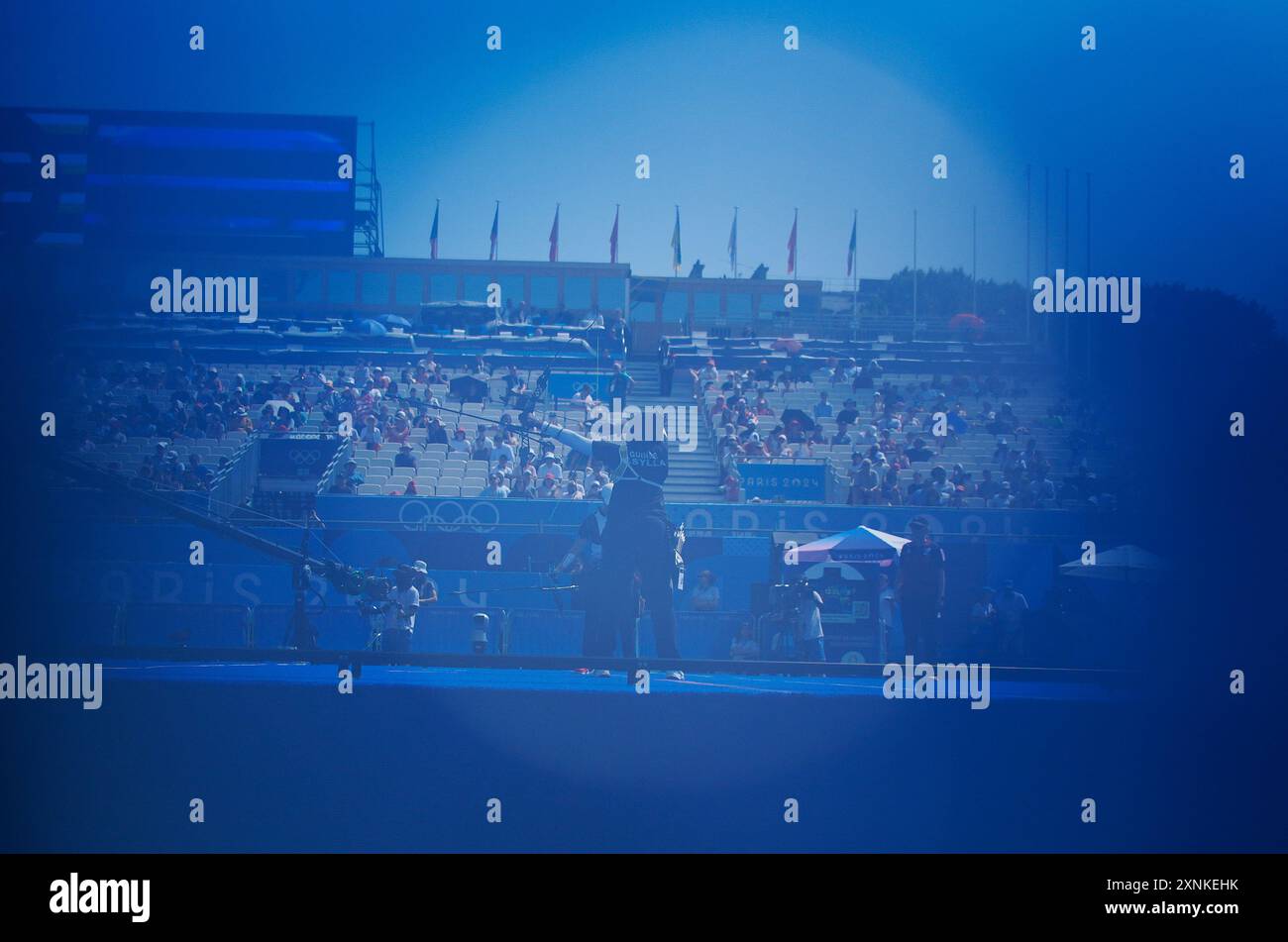 Guinea's Fatoumata Sylla shoots during the Archery individual ...