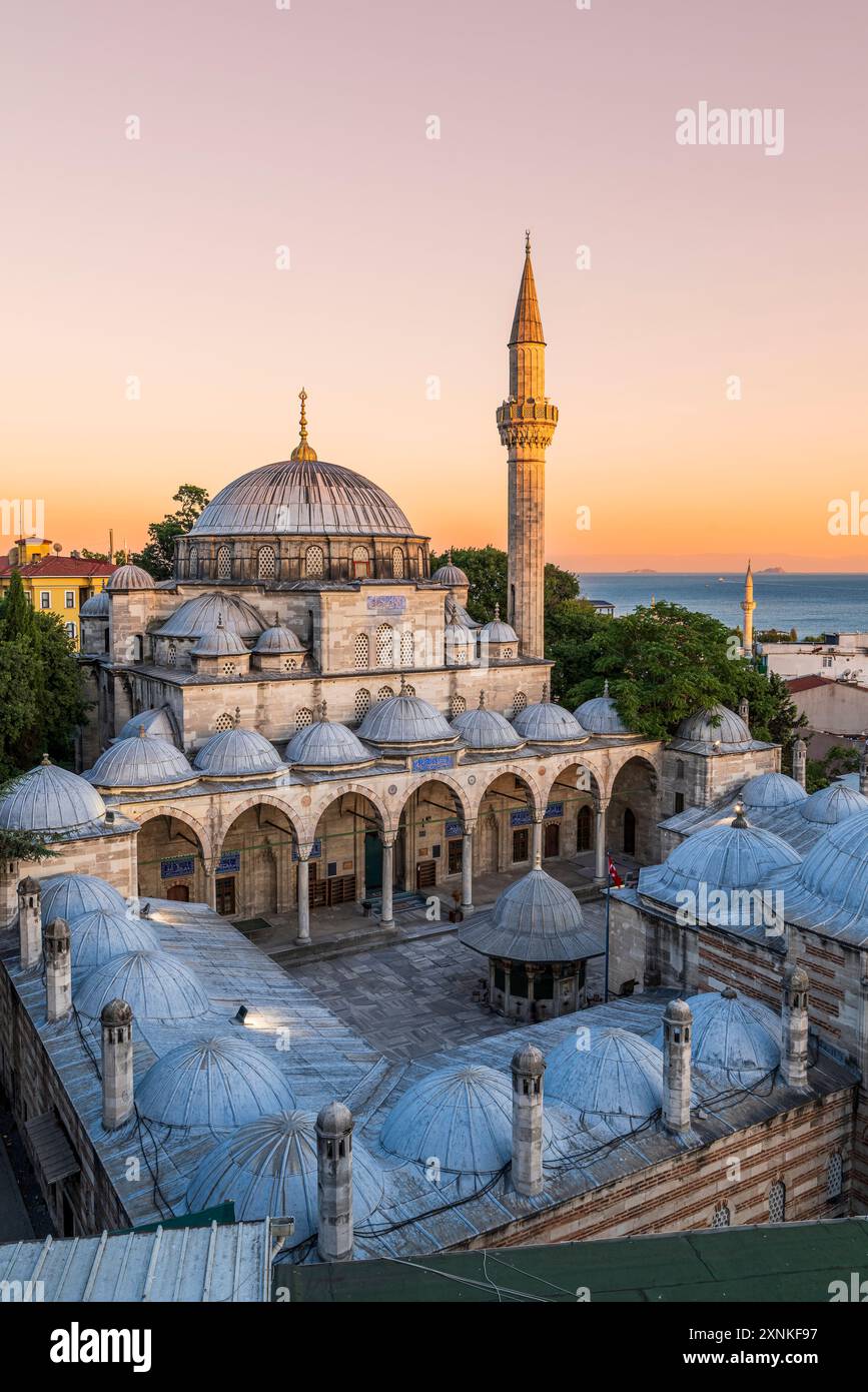 Sokollu Mehmed Pasha Mosque at sunset, Kadırga, Istanbul, Turkey Stock ...