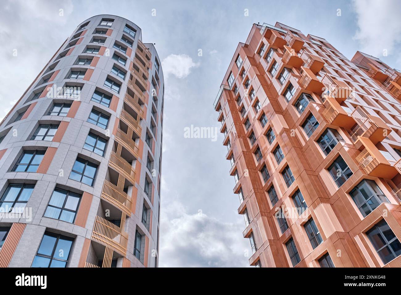 Two new buildings of modern business class residential complex Russian ...
