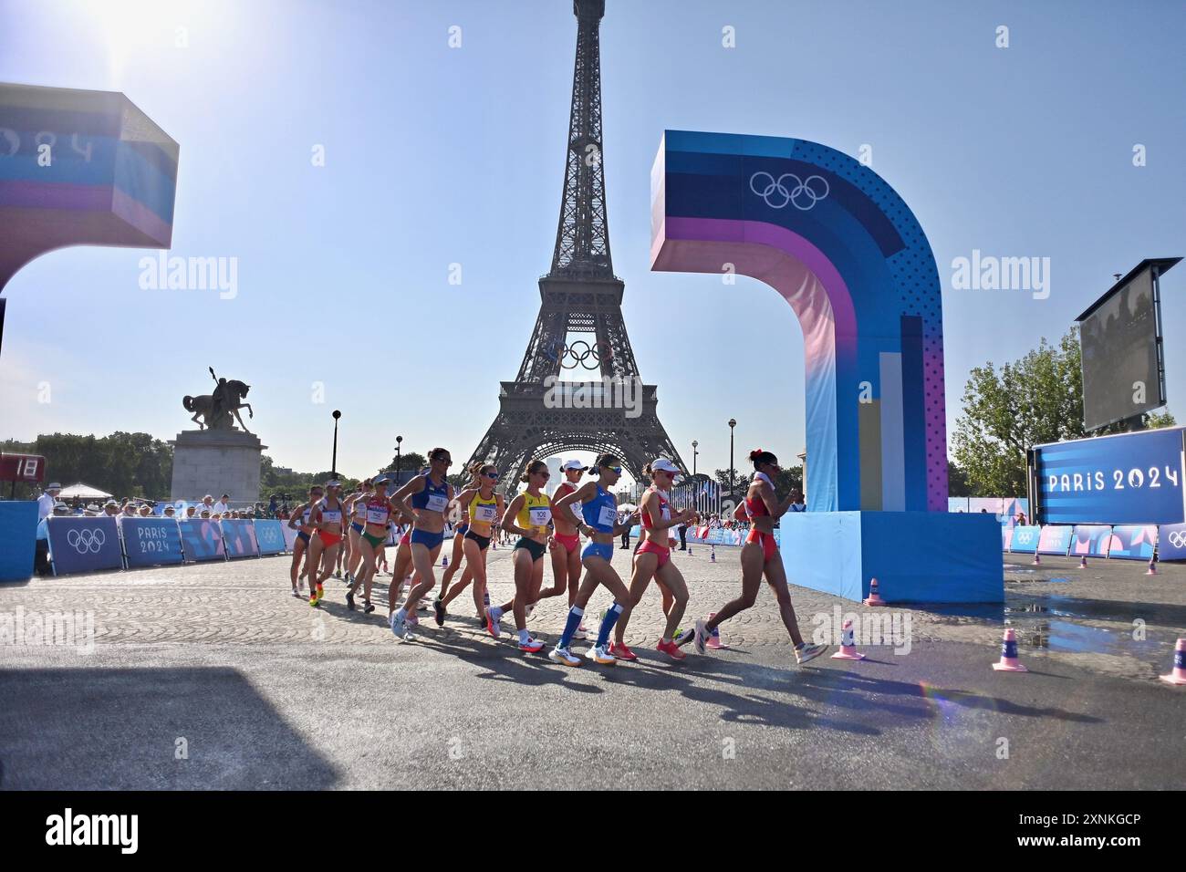Athletes competes during the Women s 20km Race Walk on day six of the ...