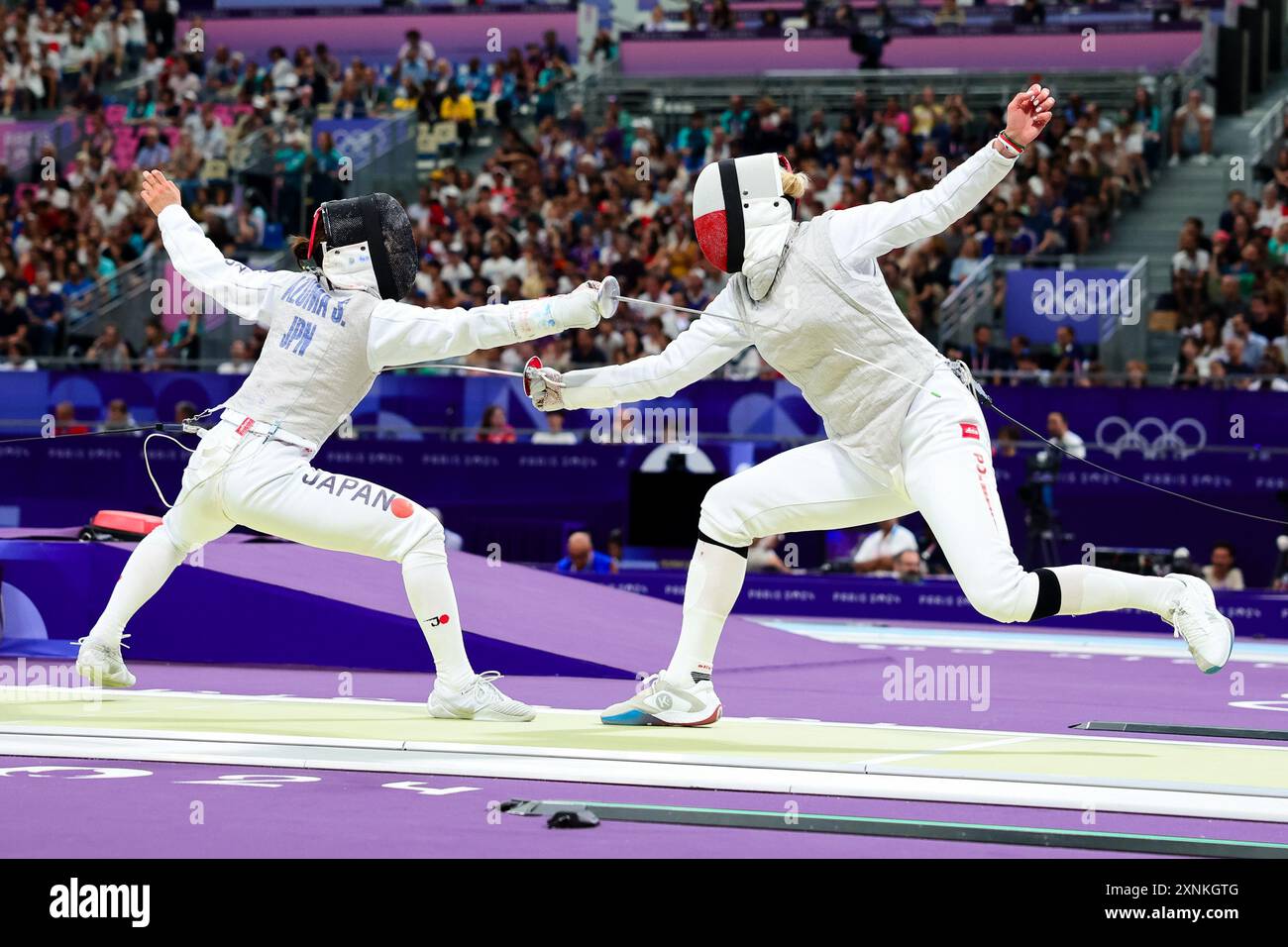Paris, France, 1 August, 2024. Sera Zuma of Japan vs Hanna Lyczbinska ...