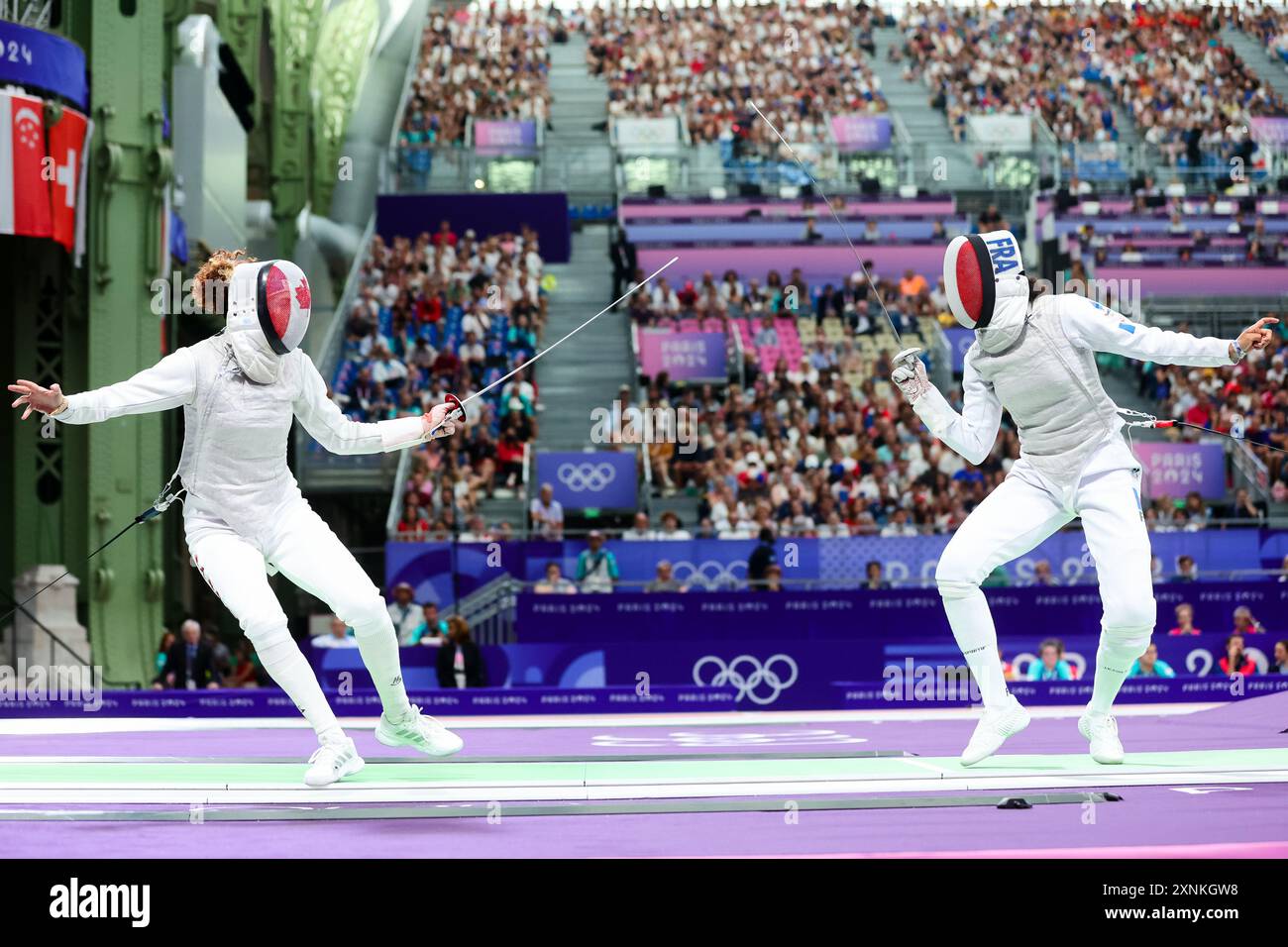 Paris, France, 1 August, 2024. Eleanor Harvey of Canada vs Ysaora ...