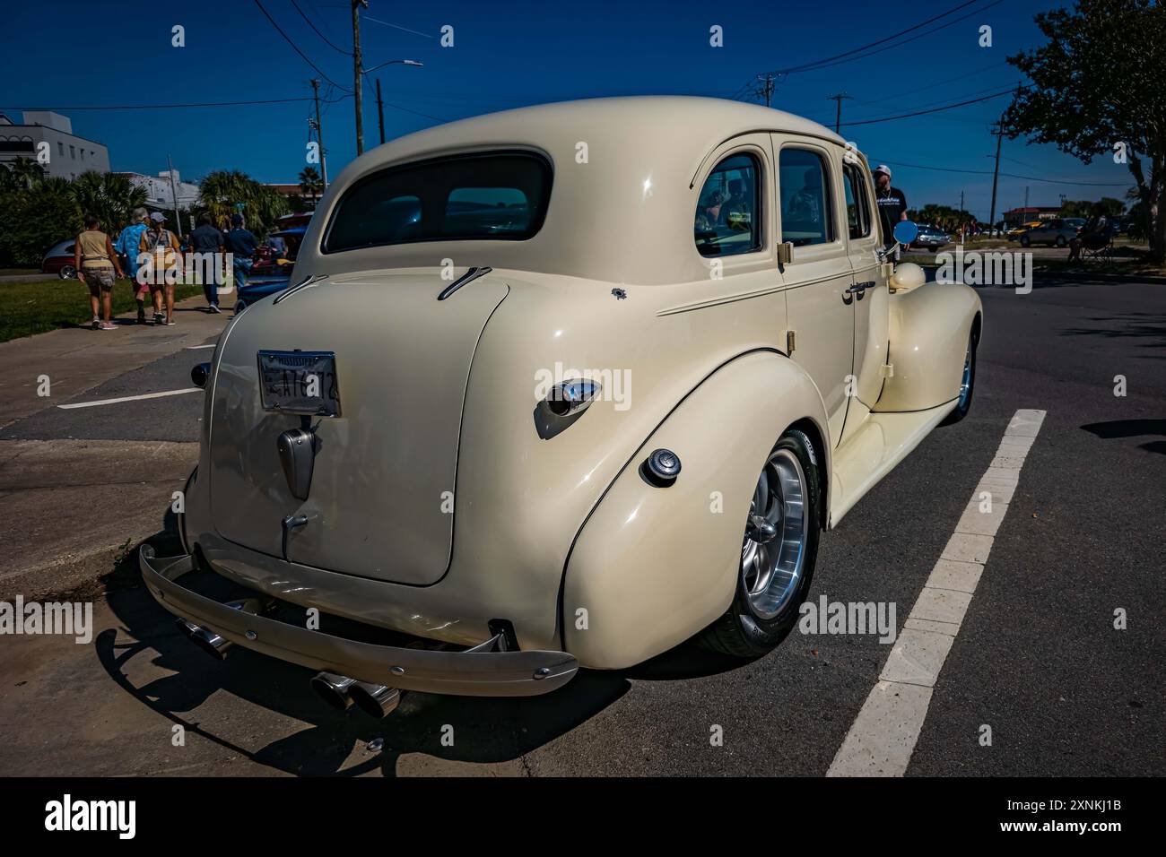 Gulfport, MS - October 01, 2023: High perspective rear view of a 1939 ...