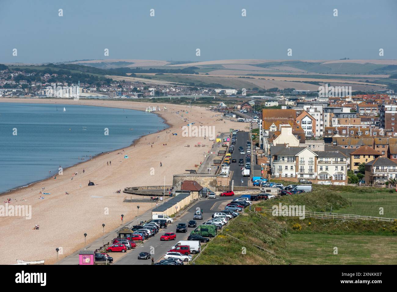 Seaford, July 30th 2024: Seaford Bay and beach Stock Photo - Alamy