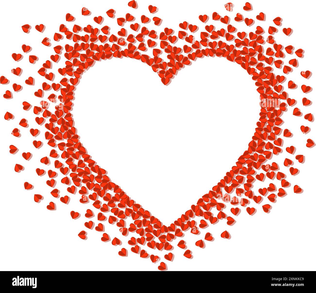 Heart shape illustration for Valentines Day greeting card on ...