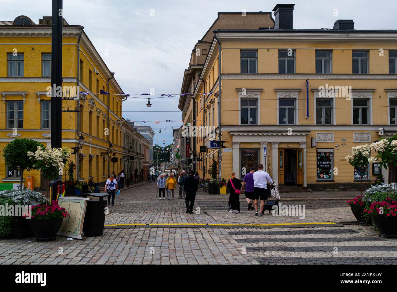 View down one of the main streets in old Helsinki the location of Sofia ...