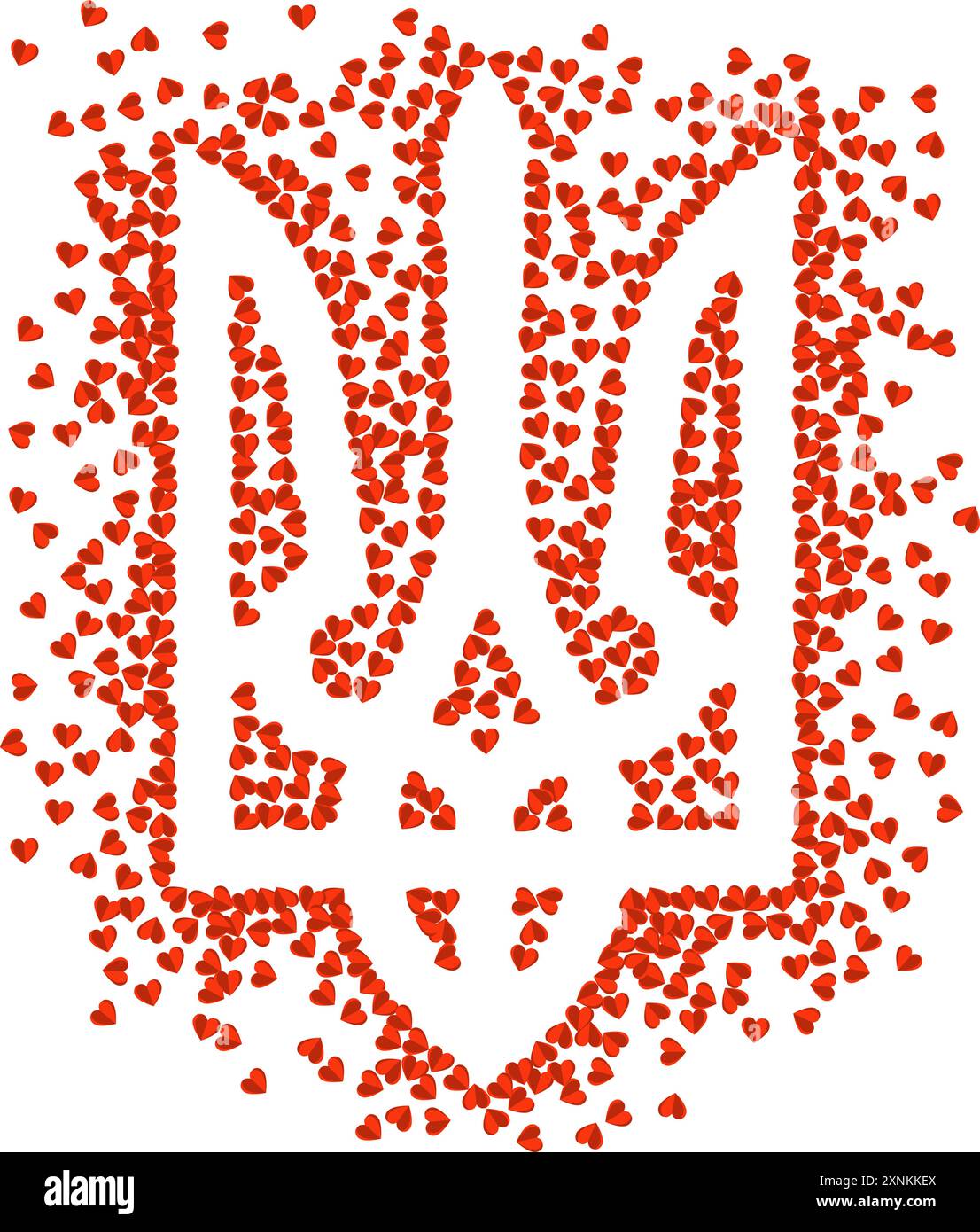 Ukrainian national emblem trident tryzub shape illustration for ...