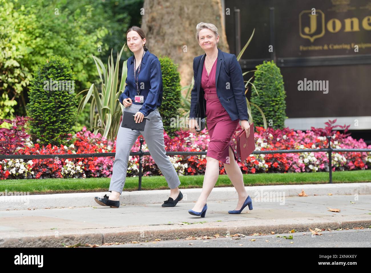 Home Secretary Yvette Cooper in Downing Street, London, for a meeting ...