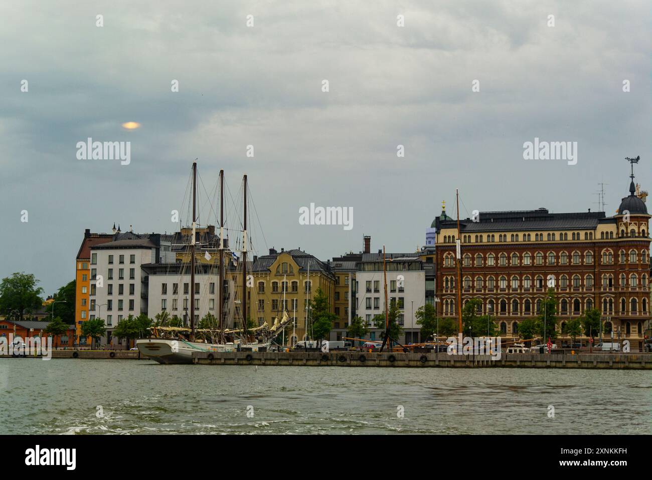 Helsinki Pohjoisranta wooden pier viewed from Royal Line sightseeing ...