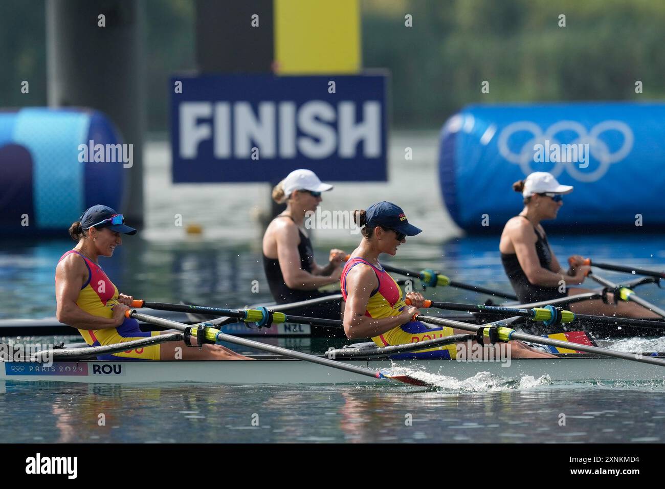 Romania's Simona Radis and Ancuta Bodnar compete in the women's double ...