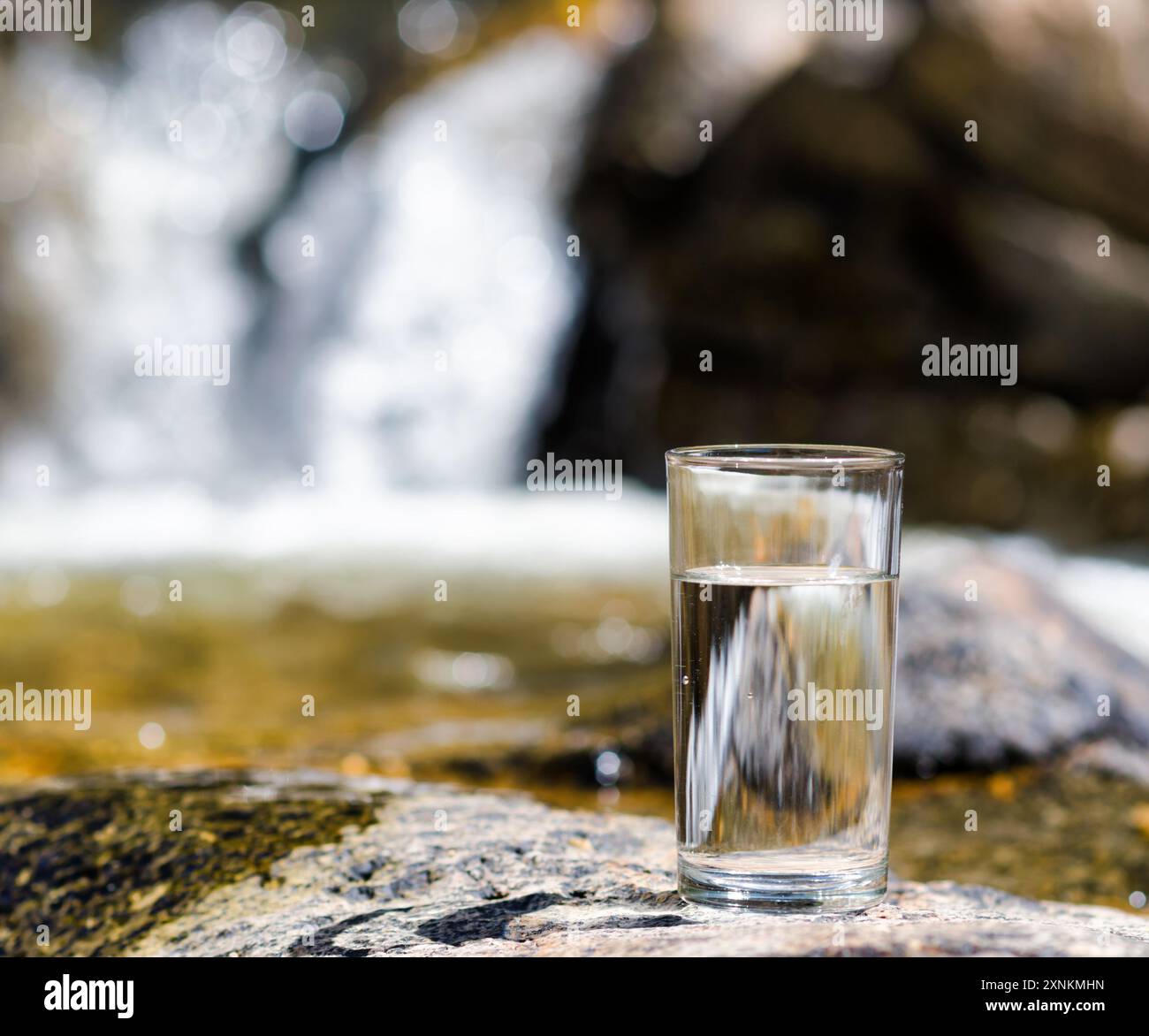 Waterfall spring water glass hi-res stock photography and images - Alamy