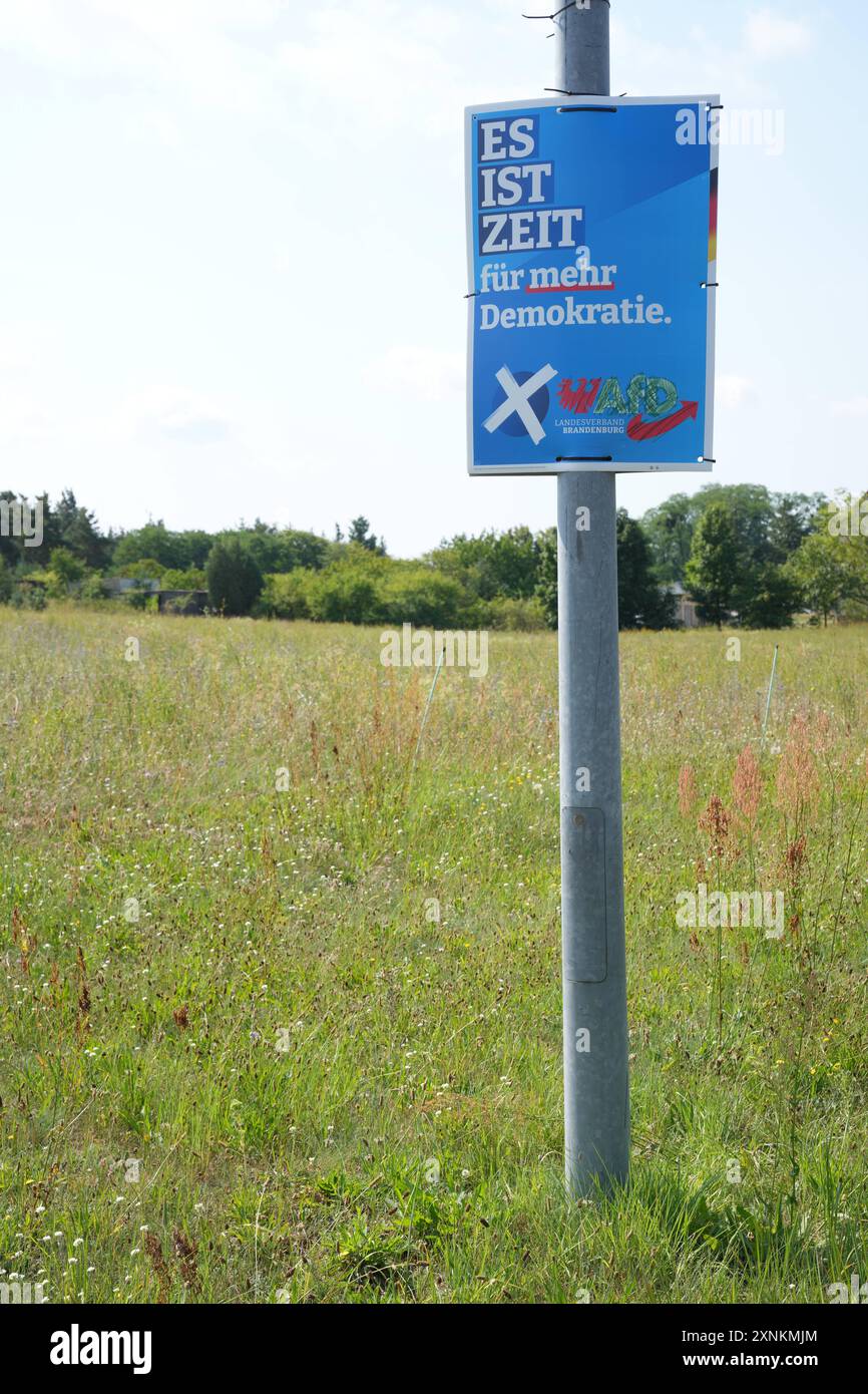 Afd GER, Deutschland, 20240801,Wahlplakat, AfD in Brandenburg *** Afd ...