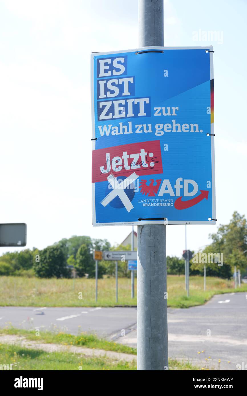 Afd GER, Deutschland, 20240801,Wahlplakat, AfD in Brandenburg *** Afd ...