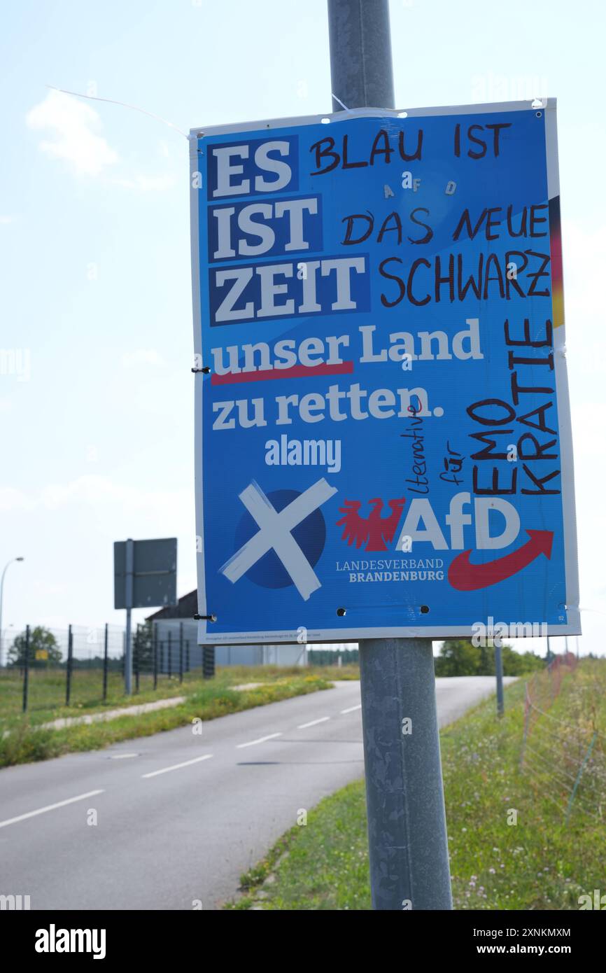 Afd GER, Deutschland, 20240801,Wahlplakat, AfD in Brandenburg *** Afd ...