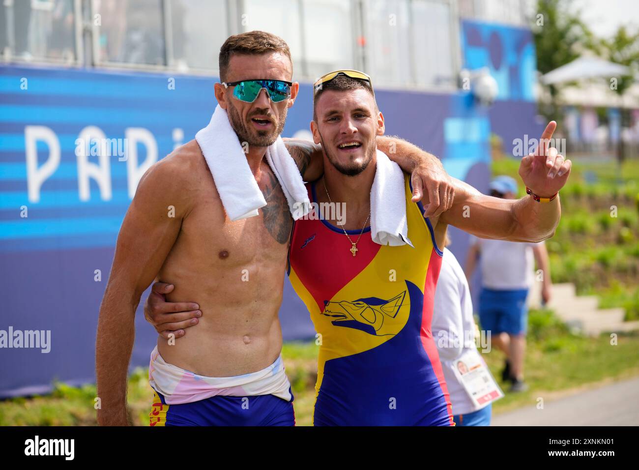 Romania's Andrei Sebastian Cornea and Marian Florian Enache pose for a ...