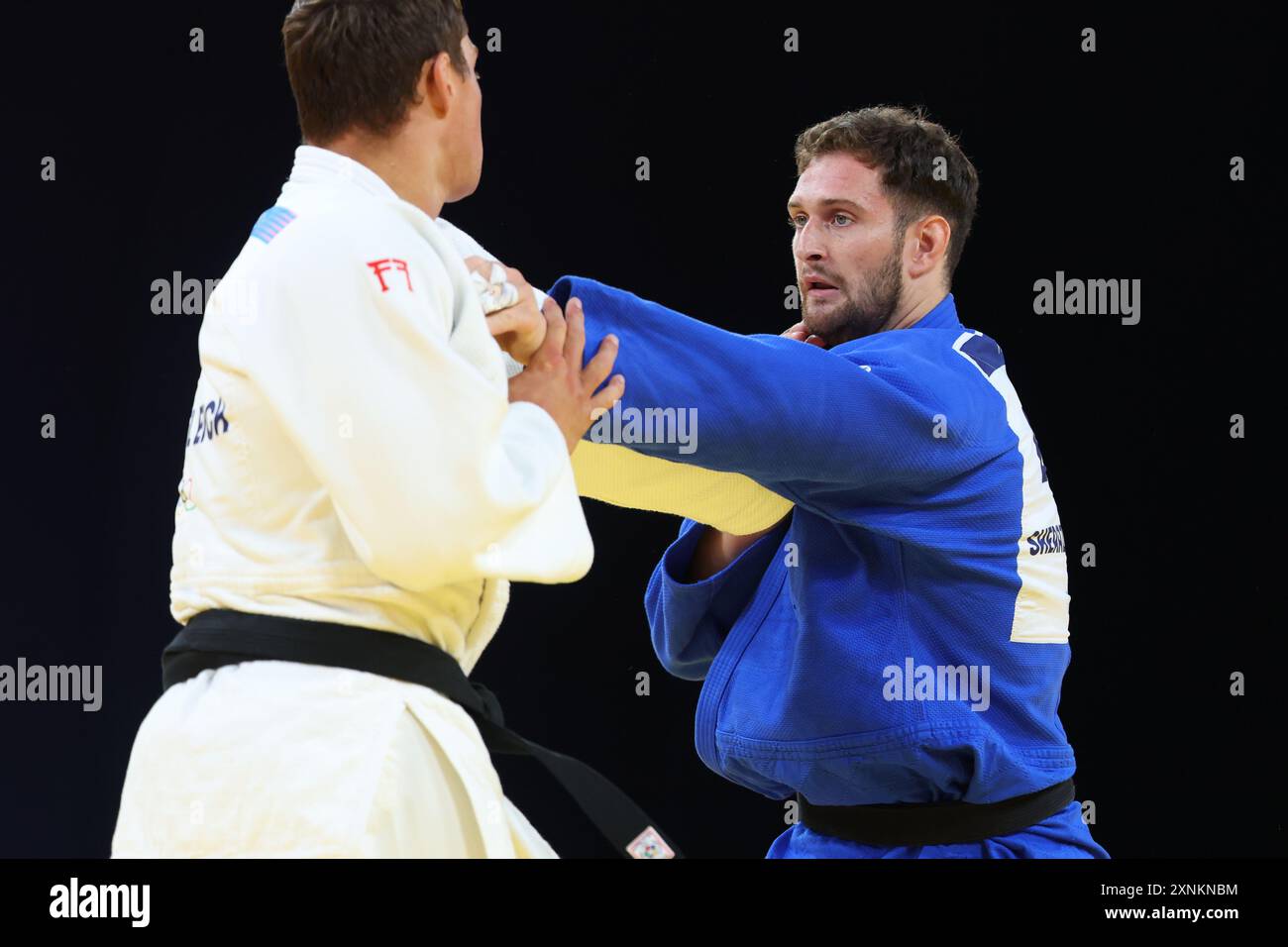 Paris, France. 1st Aug, 2024. Nikoloz Sherazadishvili (ESP) Judo : Men's -100kg Quarter-Final ...