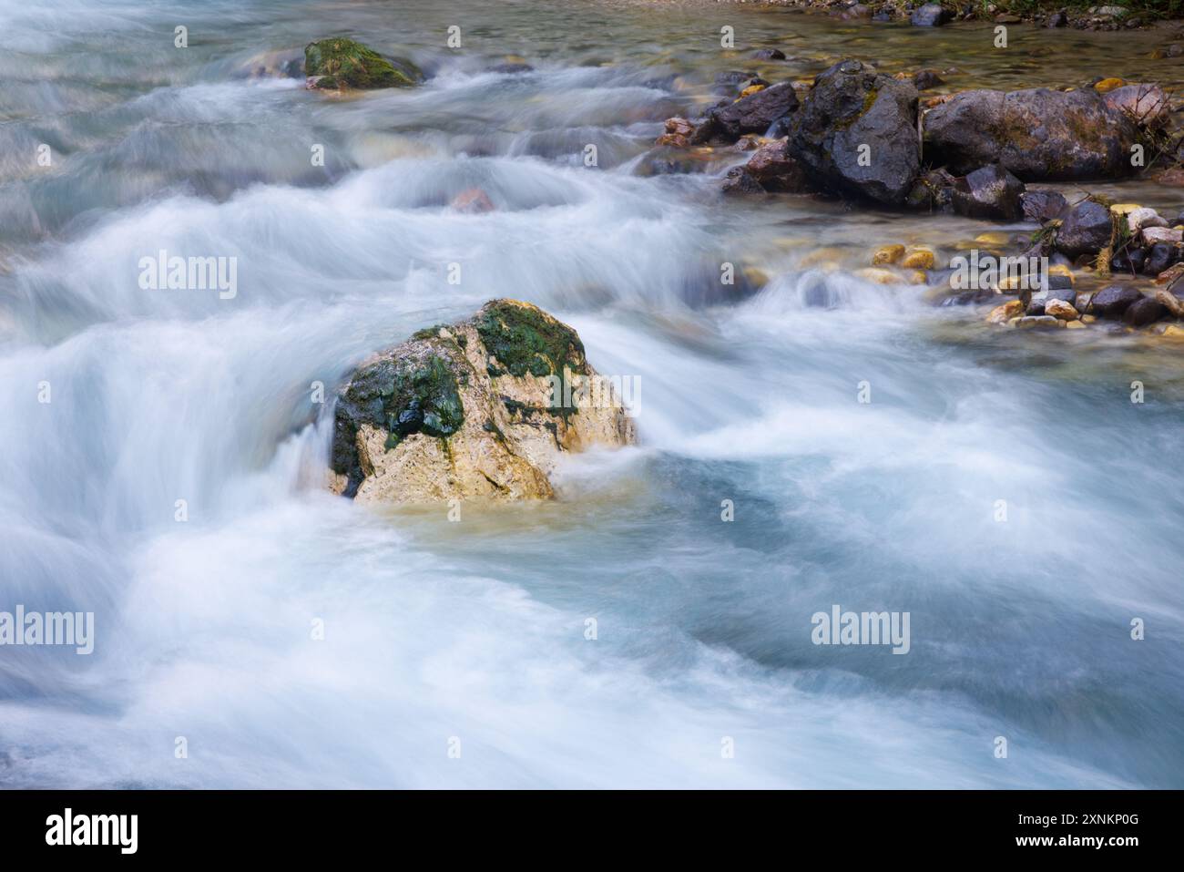 A photo of the Avisio stream near Canazei - Italy Stock Photo - Alamy