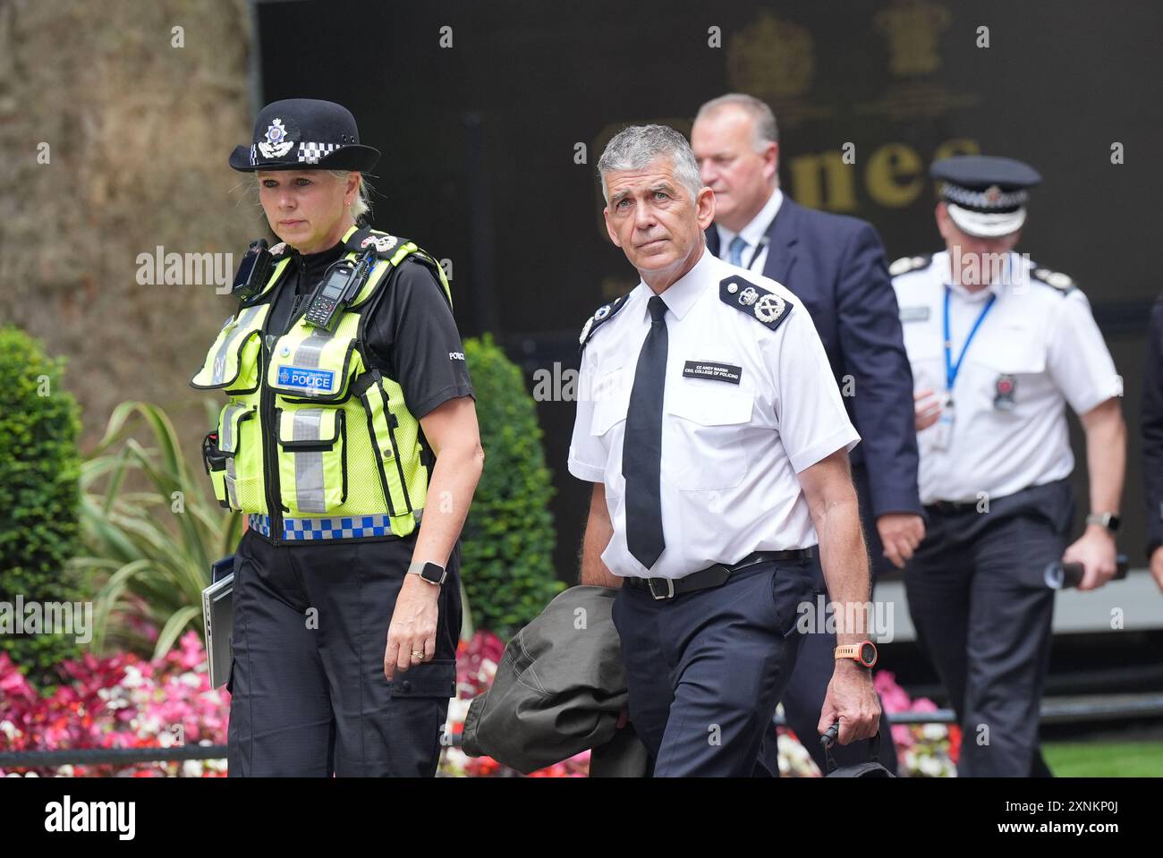 BTP Chief Constable Lucy D'Orsi (left) and Chief Constable Andy Marsh ...