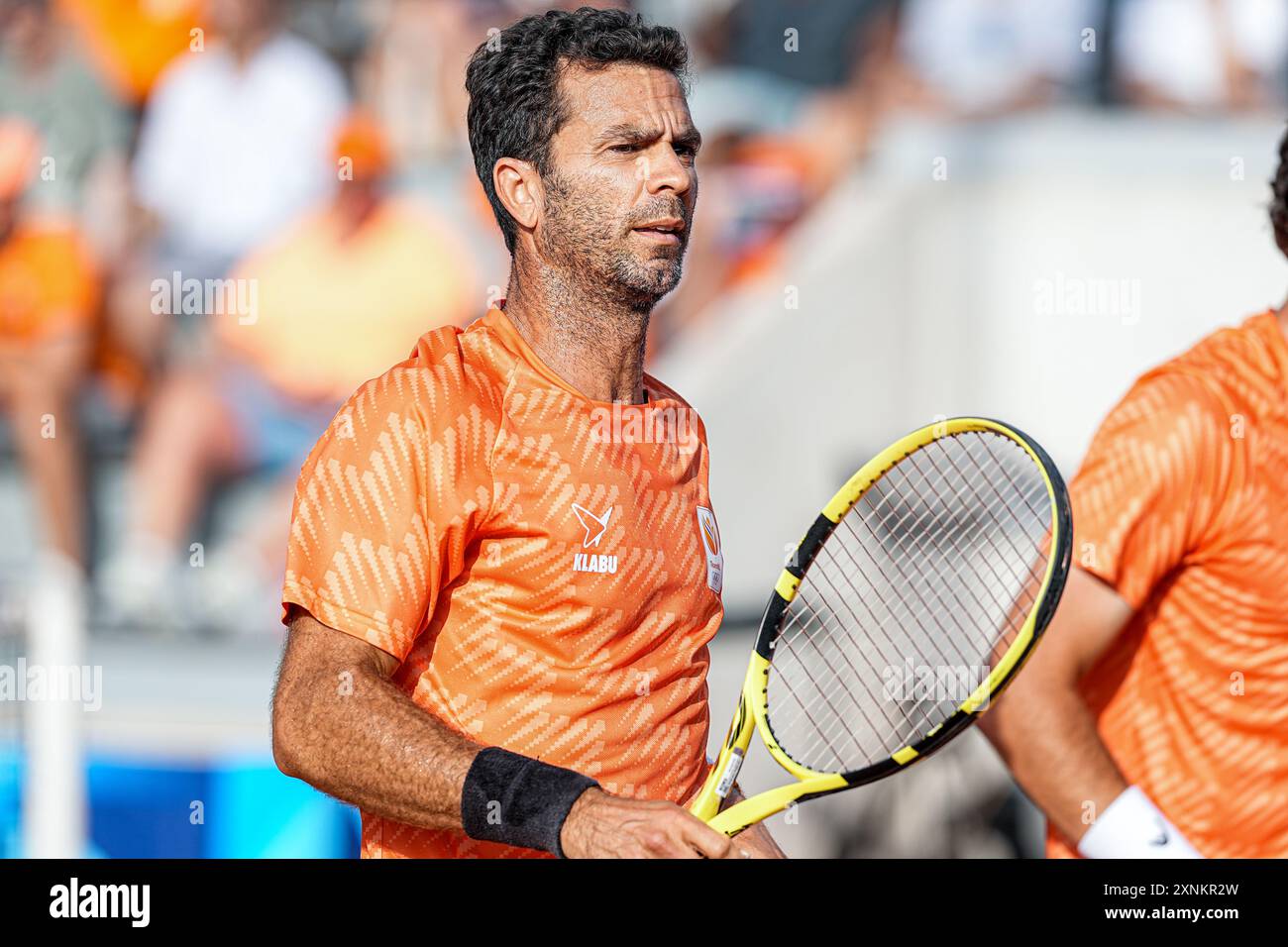 PARIS, FRANCE - JULY 29: Jean-Julien Rojer of the Netherlands competing ...