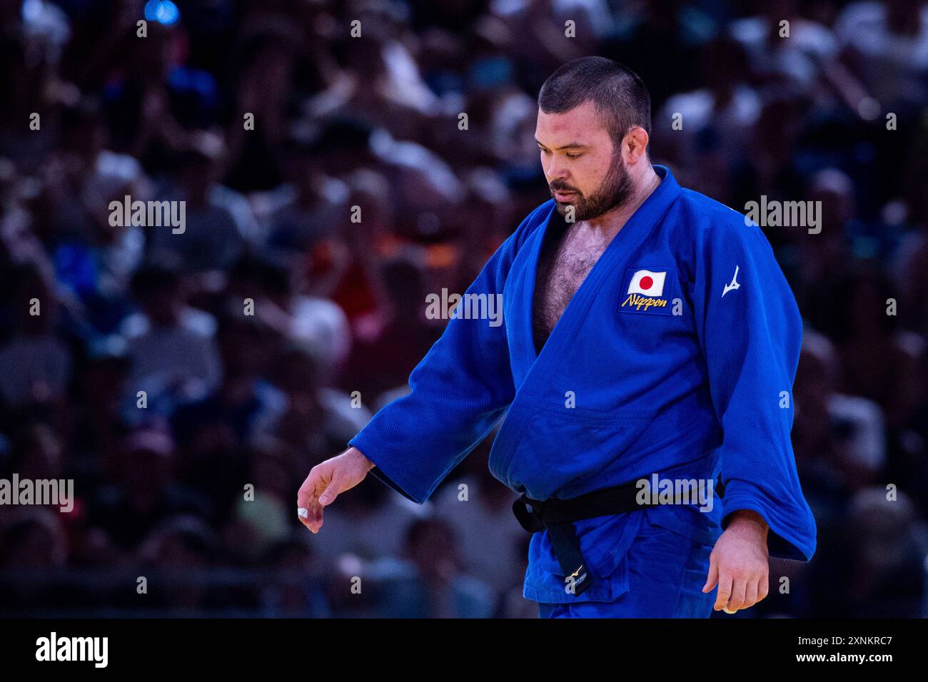 SULAMANIDZE Ilia (Georgien, weiß) vs WOLF Aaron (Japan, blau), FRA, Olympische Spiele Paris 2024 ...